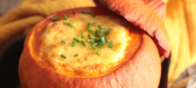 Recette : Potimarron farci au Saint-Nectaire